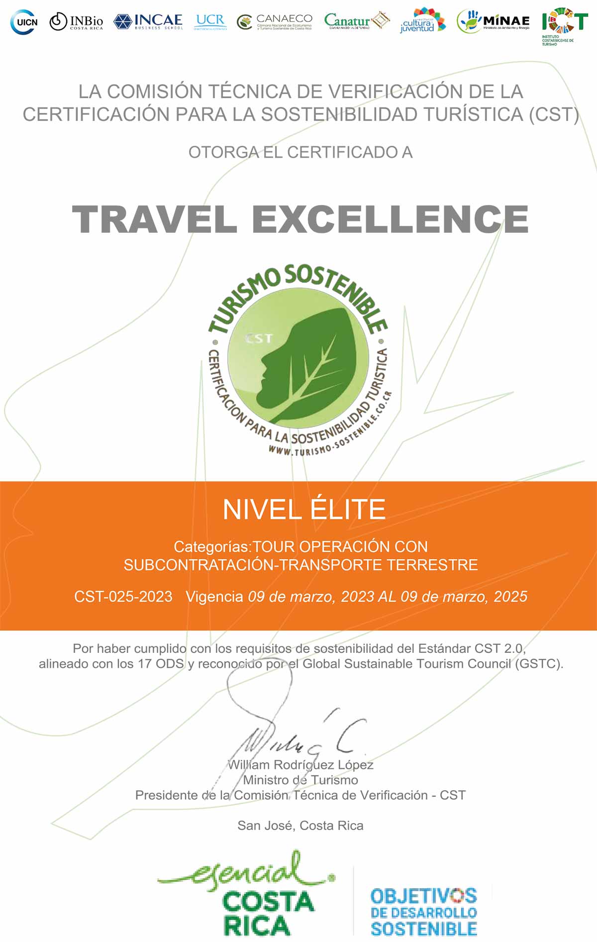 Certificaciones - Travel Excellence